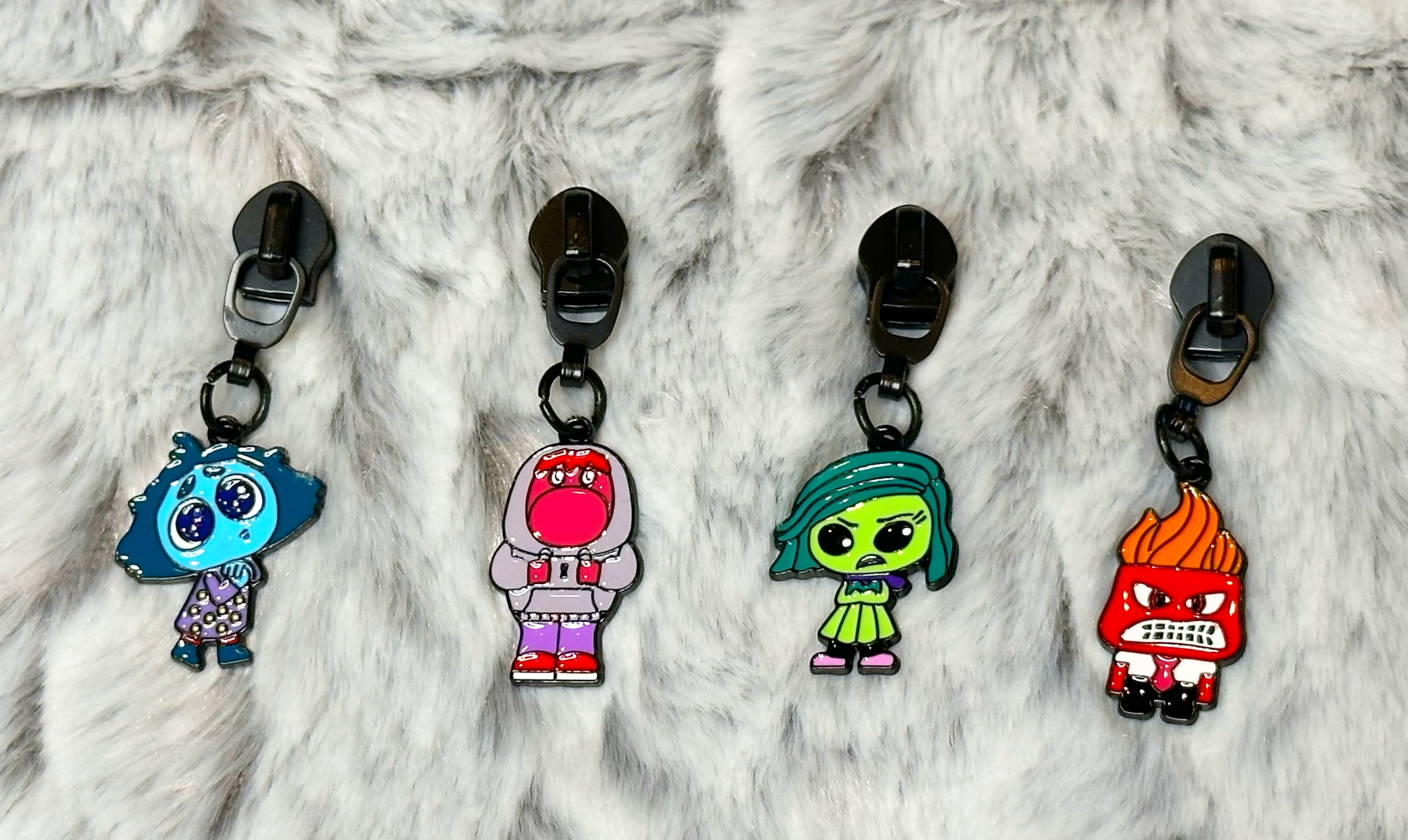 Inside Out Characters Zipper Pulls (enamel) – RAW DESIGNS CCTX
