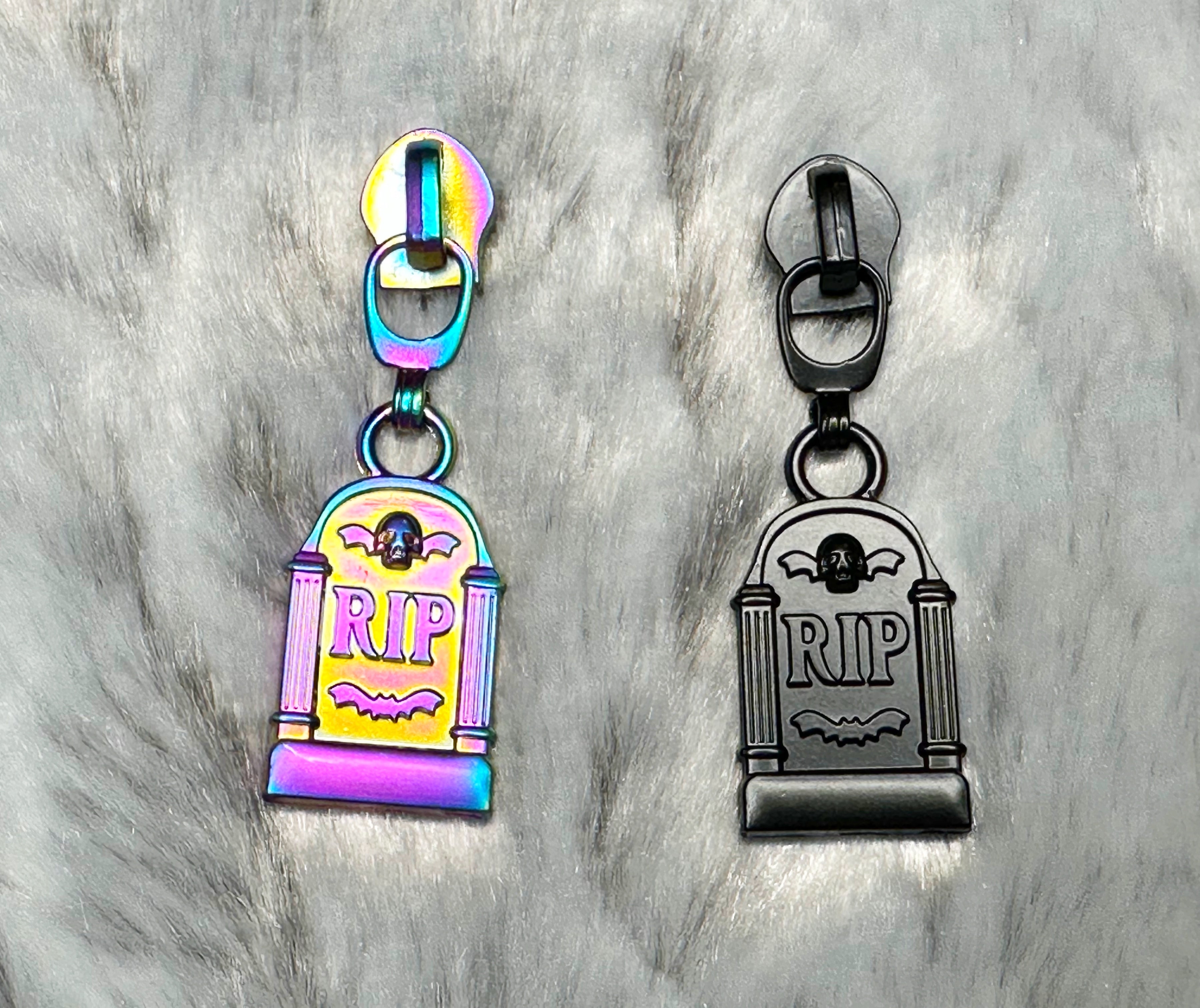Tombstone RIP Zipper Pull – RAW DESIGNS CCTX