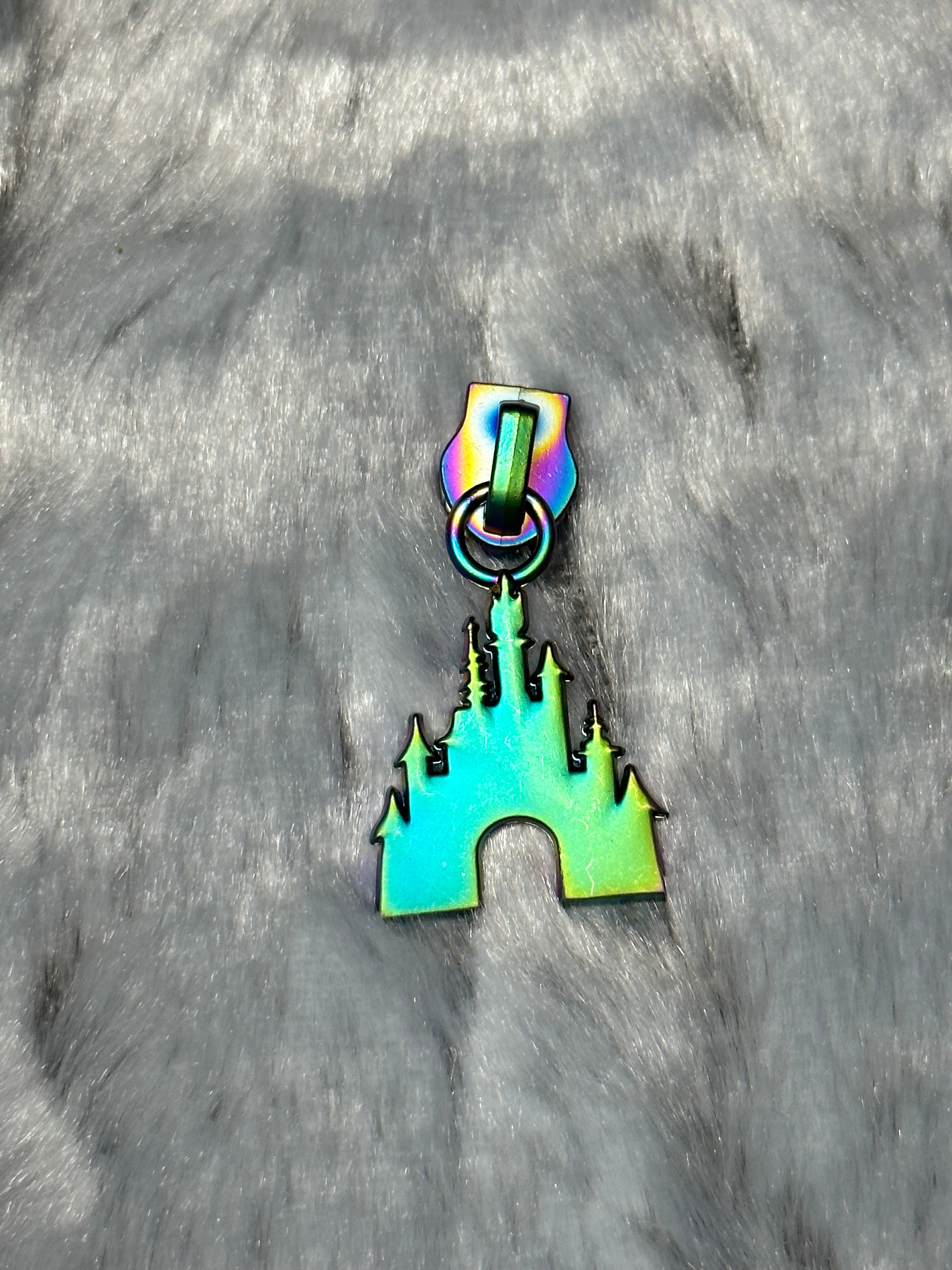 Mickey Castle Zipper Pull (rainbow) – RAW DESIGNS CCTX